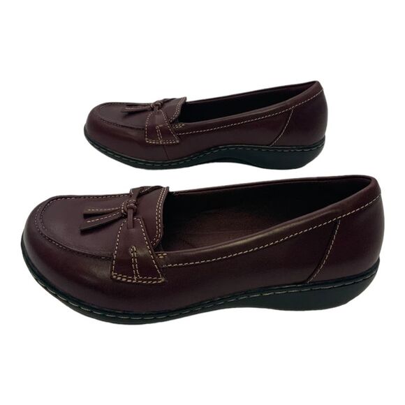 Clarks | Shoes | Clarks Ashland Bubble Loafer Burgundy Us Womens 65 Xw ...